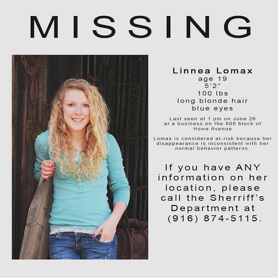 Missing Person Alert - Linnea Lomax | The Fillmore Gazette Missing Person Alert - Linnea Lomax | The Fillmore Gazette